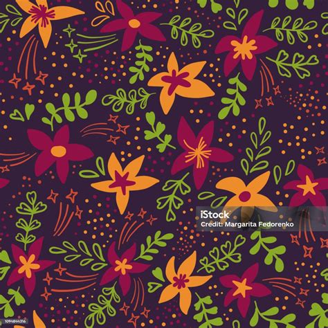 크리에이 티브 보편적인 예술 꽃 원활한 패턴 배경입니다 다채로운 꽃으로 그려진된 텍스처를 손 배너 포스터 카드 커버 초대 현수막 브로셔 헤더에 대 한 최신 유행 그래픽