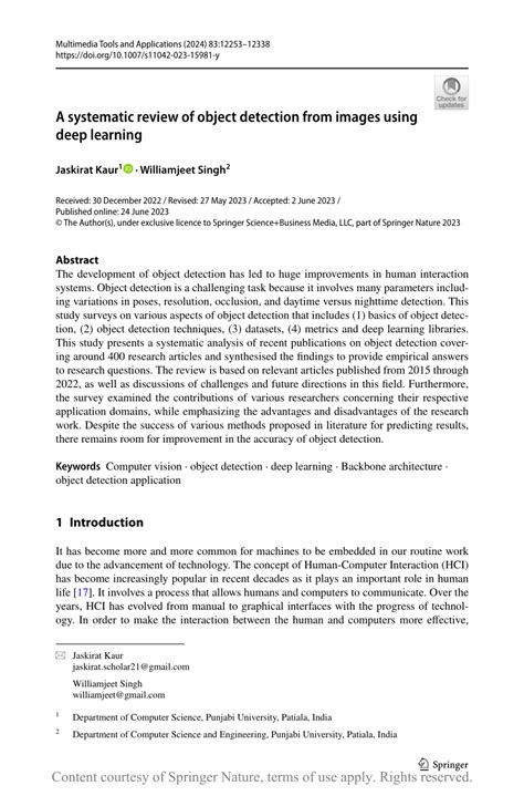 A Systematic Review Of Object Detection From Images Using Deep Learning