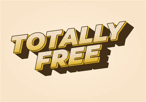 Totally Free Text Effect For Digital Ads Purpose Stock Vector