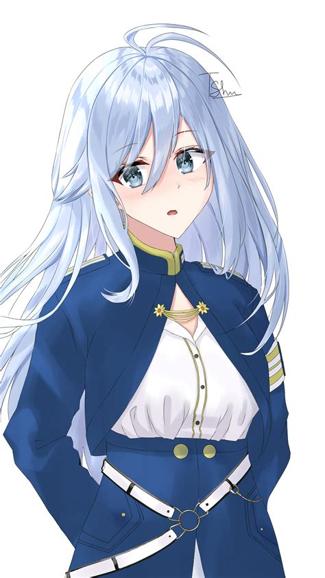 Safebooru 1girl 86 Eightysix Antenna Hair Armband Bangs Blue Eyes