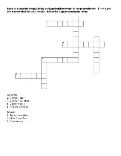 Spanish O Ue Boot Verb Worksheet By The Profe Store Llc Tpt