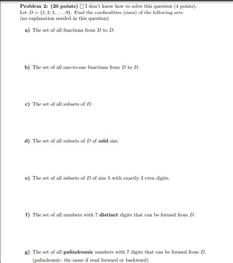 Solved Problem 2 20 Points I Don T Know How To Solve This Chegg Com