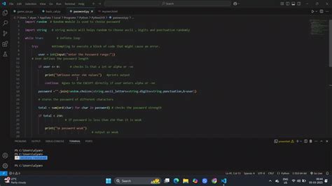 Python Cybersecurity Codsoft Internship Passwordgenerator