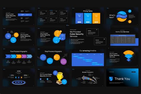 Secure Cyber Security Powerpoint Incl Cyber And Technology Envato