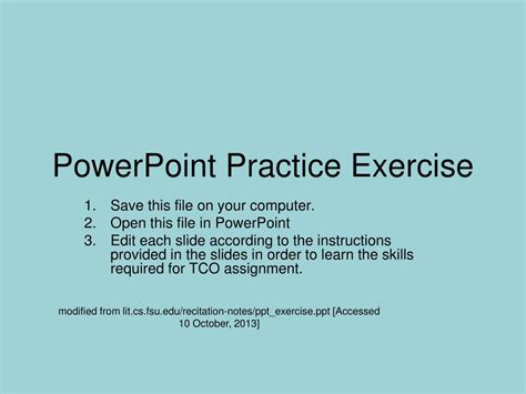 Ppt Powerpoint Practice Exercise Powerpoint Presentation Free Download Id4330240