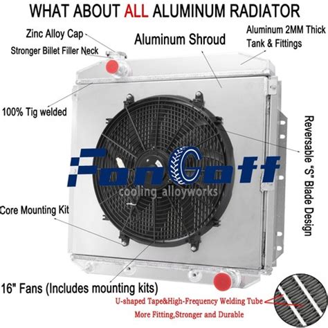3row Radiator Shroud Fan Fits 1953 1956 55 Ford F100 F150 F250 F350