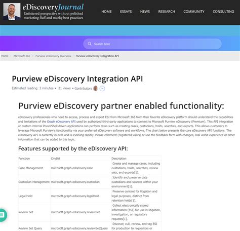 Leveraging The Purview Ediscovery Api Ediscovery Journal