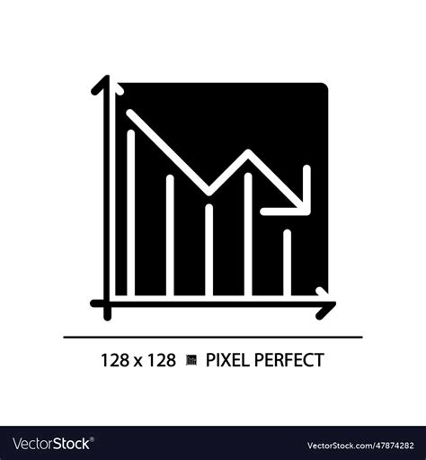 Decrease Graph Black Glyph Icon Royalty Free Vector Image