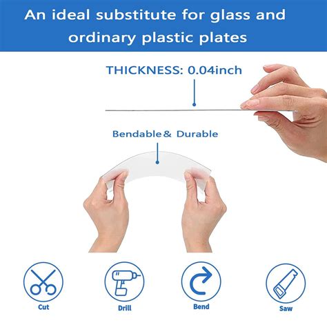 10 Pack Clear Plastic Sheet 8x10 Plexiglass Panels 003 Thick Ideal