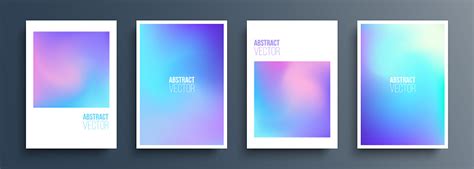 창의적인 그래픽 디자인을위한 밝은 색상 그라디언트 효과가있는 흐린 배경 세트 초점이 맞지 않는 것은 템플릿 컬렉션을 다룹니다 0