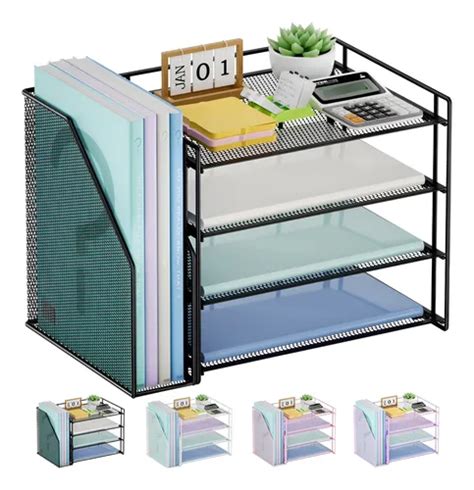 Organizador De Escritorio 4 Niveles Y Soporte Para Archivos Meses Sin
