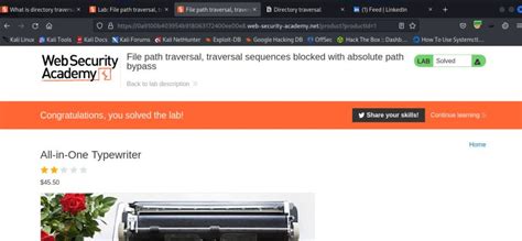 Lab File Path Traversal Traversal Sequences Blocked With Absolute Path Abhishek Kumar Singh