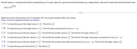 Solved F The Function F Is Discontinuous Over The Interval