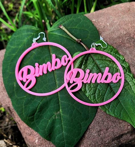 Bimbo Oversized Hoop Earrings Plant Based Plastic Eco Friendly Word