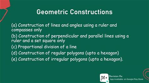 Geometric Constructions Intro Form 1 Mathematics Kcse Revision Youtube
