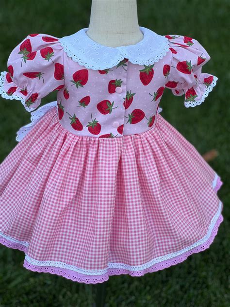 Strawberry Dress Strawberry Birthday Party Dress Strawberry Outfit