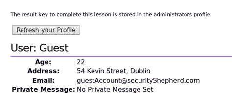 Owasp Security Shepherd Insecure Direct Object Reference Solution