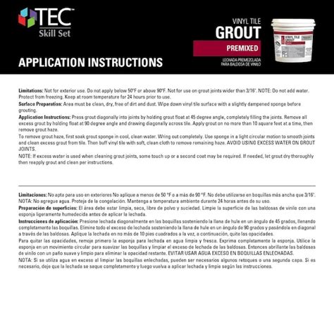 Tec Tec Skill Set Delorean Gray Sanded Acrylic Premix Grout 32 Oz