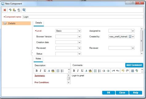 Hp Alm Business Components Login Ross O Neill Qa Tips And Advice