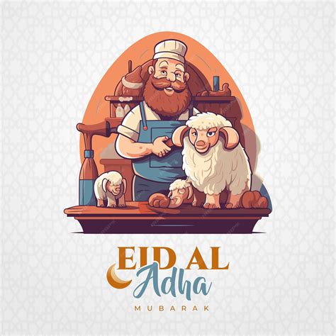 Free Vector Happy Eid Mubarak Vector Illustration