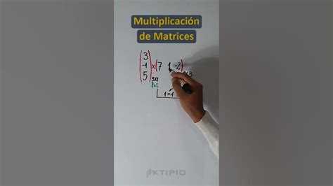 ¡truco Multiplicación De Matrices 3x1 Y 1x3 Matemática Shorts