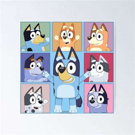 Bluey The Heelers Poster For Sale By Ebony140194 Redbubble