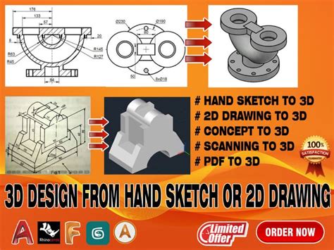 3d Model From Hand Sketch Or 2d Drawing Upwork