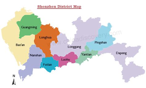 Shenzhen District Map Baoan Luohu Futian Guangming Longgang…