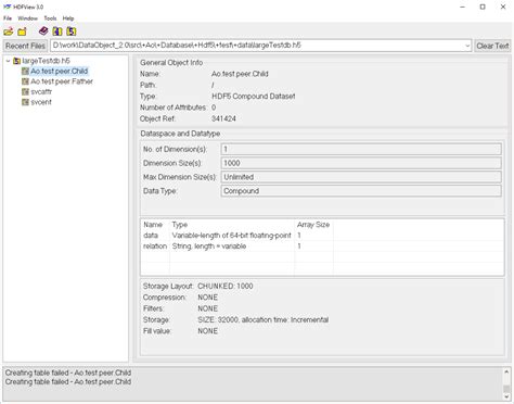 Hdf Viewer Slow On Opening Compound Dataset Hdfview Java Hdf Object