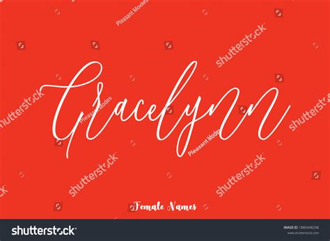 Female Name Typescript Cursive Calligraphy On Stock Vector Royalty Free Shutterstock