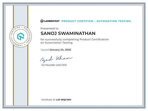 sanoj swaminathan on linkedin automation lambdatest testing