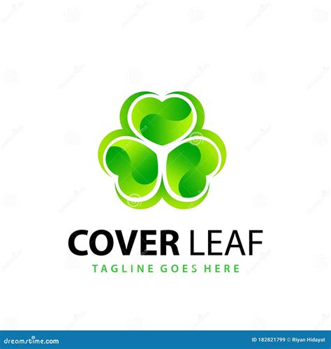 Awesome Gradient Love Cloverleaf Modern Logo Design Template Vector Stock Vector Illustration