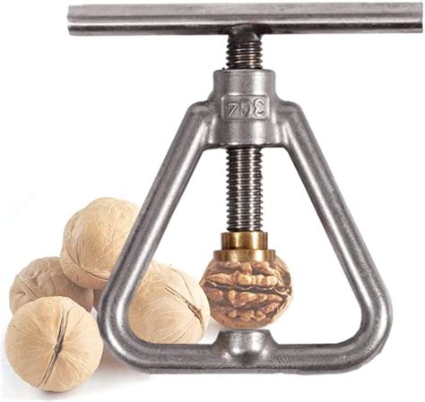 通用 1 Stainless Steel Pecan Cracker Heavy Duty Nutcracker Tool Black Walnut Macadamia Nuts