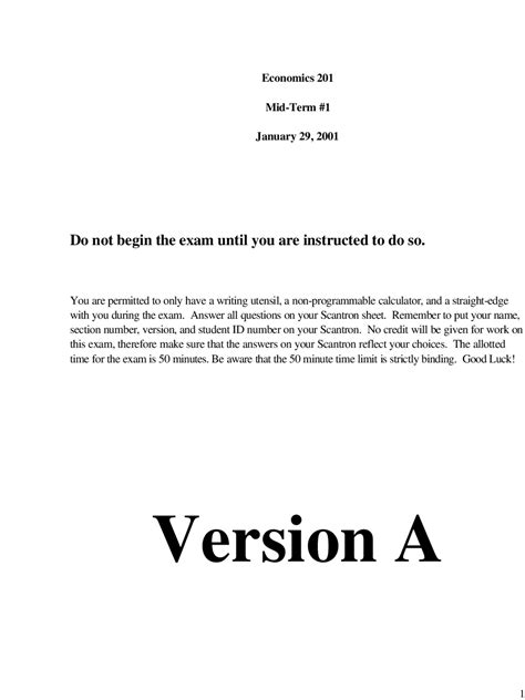 Midterm Exam 1 Questions Introduction To Economics Analysis Microeconomics Ec 201 Exámenes