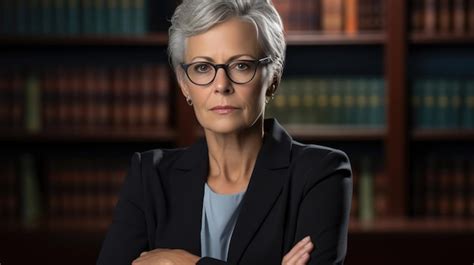 Premium Photo Portrait Of A Confident Middle Ages Woman Lawyer In