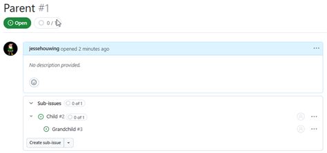 Create Github Issue Hierarchy Using The Api
