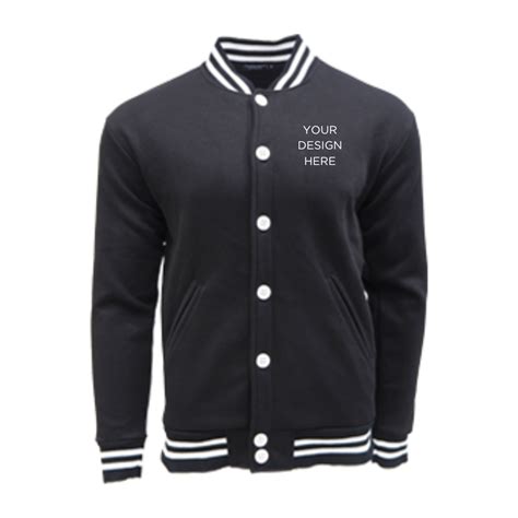 Crew Varsity Jacket 60 Cotton 40 Polyes Crossrunner Black