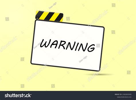 Warning Board Hazard Warning Sign Concept Stock Vector Royalty Free