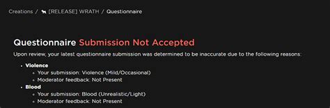 Questionnaire Submission Rejected For An Unclear Reason Platform