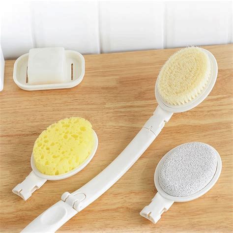 접이식 목욕 브러쉬 소프트 나일론 헤어 백 바디 샤워 스크러버 브러쉬 각질 제거 스크럽 스킨 마사지 홈 욕실 사용목욕 브러시스펀지 And 스크럽 Aliexpress