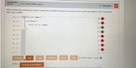 solved activity 2 5 5 setting rims output fullscreen write a while