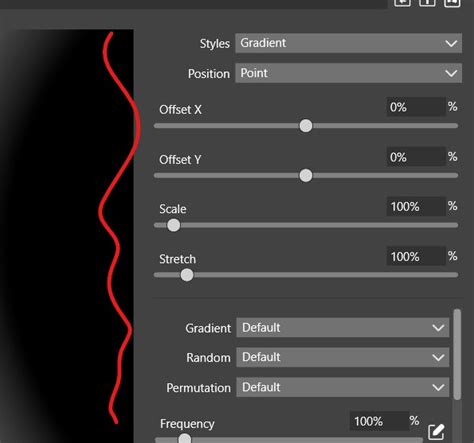 shape effect option panel vectorstyler