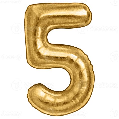 Watercolor Hand Drawn Number Shaped Balloons 22147284 Png