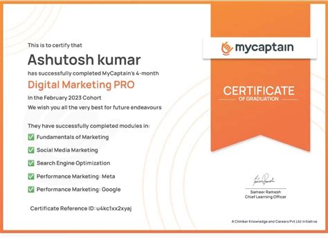 Ashutosh Kumar On Linkedin Digitalmarketing Certificationachieved Mycaptain Seo…