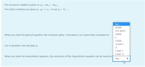 solved the recurrence relation is given as an 4an 1