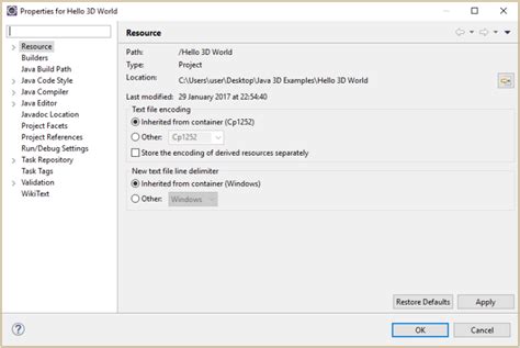 Getting Started Java 3d Api Installation Just Java 3d