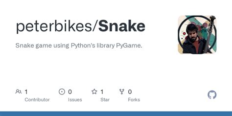 GitHub Peterbikes Snake Snake Game Using Python S Library PyGame