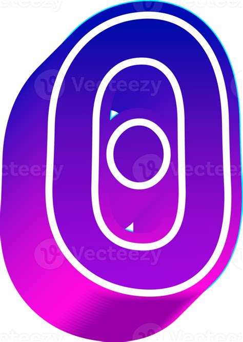 3d Gradient Color Number 22991873 Png