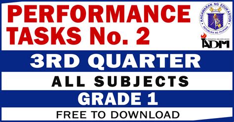 Grade 1 3rd Quarter Performance Tasks No 2 All Subjects Free Download Deped Click