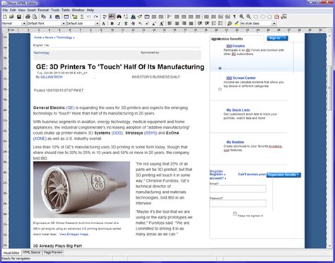 Screenshots Sferyx Jsyndrome Html Editor